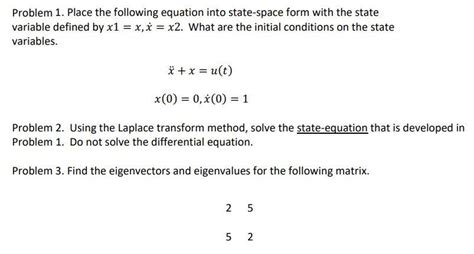 Solved Problem Place The Following Equation Into Chegg