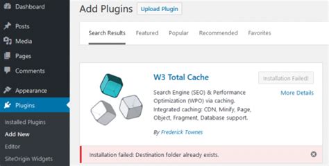 How To Fix The Destination Folder Already Exists Error In Wordpress