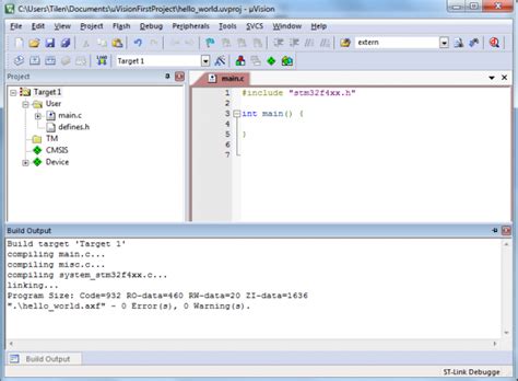 stm32f4 29 discovery with cmsis library in keil uvision stm32f4 discovery
