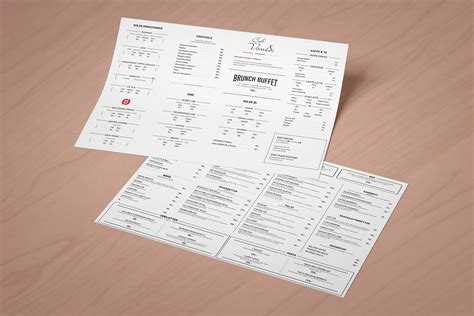 Menu Card Design On Behance