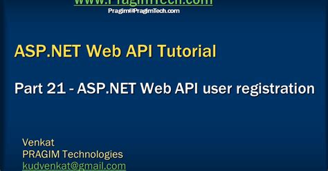 Sql Server Net And C Video Tutorial Aspnet Web Api User Registration