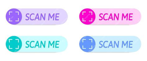 Premium Vector Scan Me Button With Viewfinder Frame Icon Qr Code Scanning Download The