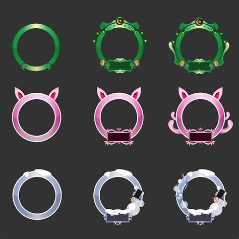 Premium Vector Border Frame Avatar Photo Game Asset