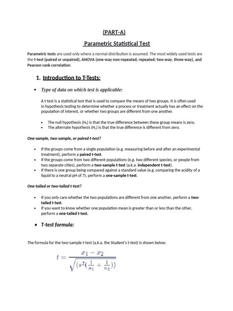 Parametric Statistical Test Pdf