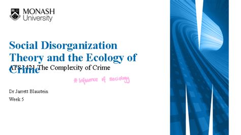 Week 5 Lecture Annotated Notes Ats1421 The Complexity Of Crime Dr Jarrett Blaustein Social