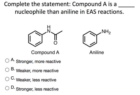 Solved Complete The Statement Compound A Is A Nucleophile