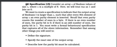 Solved Q6 Specification 15 Consider An Array A Of Chegg