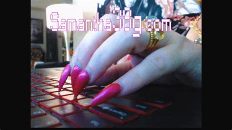 Long Fake Nails Typing Asmr Samantha 38g Mp4 Samantha38g Clips4sale