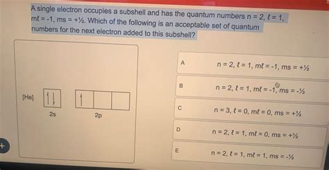Answered Single Electron Occupies A Subshell… Bartleby