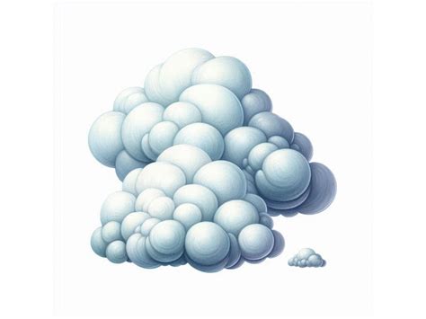 Puffy Cloud With A Smooth Curved Outlin Graphic By Clipartguru · Creative Fabrica