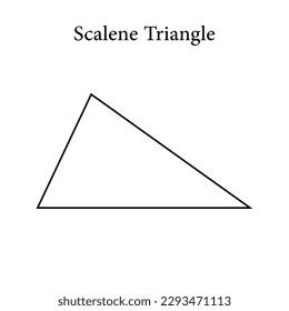 Scalene Triangle Shape Geometry Mathematics Resources Stock Vector