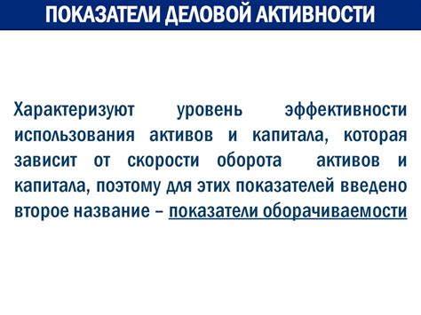 Показатели деловой активности презентация онлайн