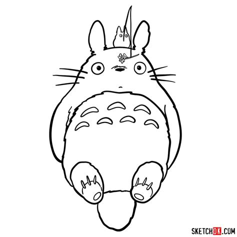 How To Draw Chibi White Totoro Sketchok Easy Drawing Guides