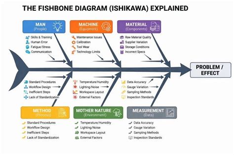 Fishbone Diagram Ishikawa Explained Root Cause Analysis Tool 𝗗𝗜𝗣𝗔𝗞