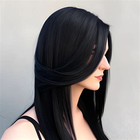 Girl Long Black Hair Arthub Ai