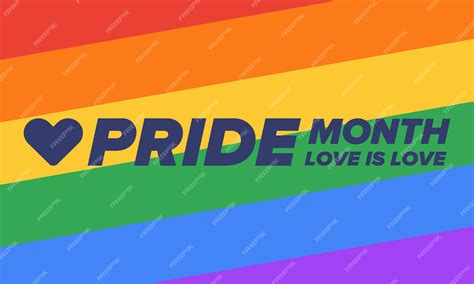 Premium Vector Lgbt Pride Month In June Lgbt Flag Rainbow Flag Love
