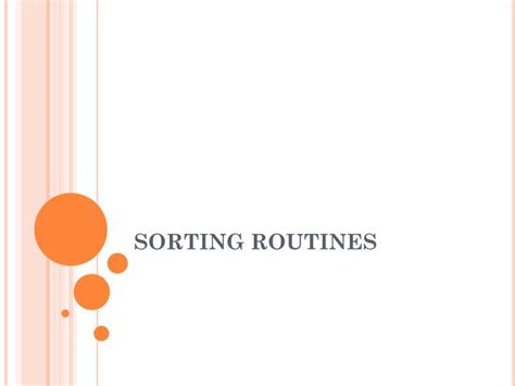 ppt sorting routines powerpoint presentation free download id 5293661