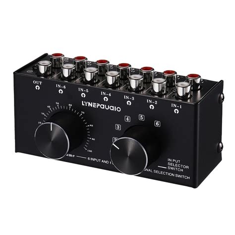 B016 6 Input 1 Output Audio Signal Source Selection Switcher Output Volume Adjustment Control
