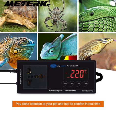 Digital Temperature Controller Thermostat Outlet Reptile Thermostat Controlled With Heating
