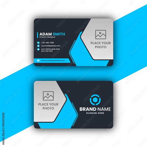 Creative And Modern Corporate Business Card Design Bundle Name Card Template Horizontal Simple