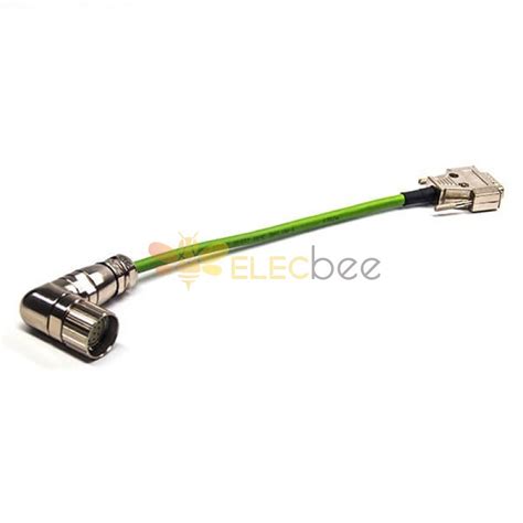Elecbee Db15 Pin Male Plug To Right Angle M23 12pin Female Servo Signal Connector With Cable 20cm