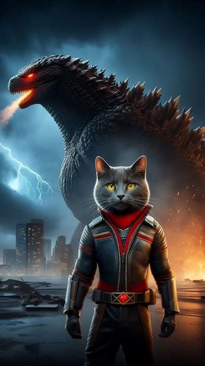 Cat Officer Reaction When Godzilla Attack On Pregnant Lady Ytshorts Godzilla Cat Cartoon