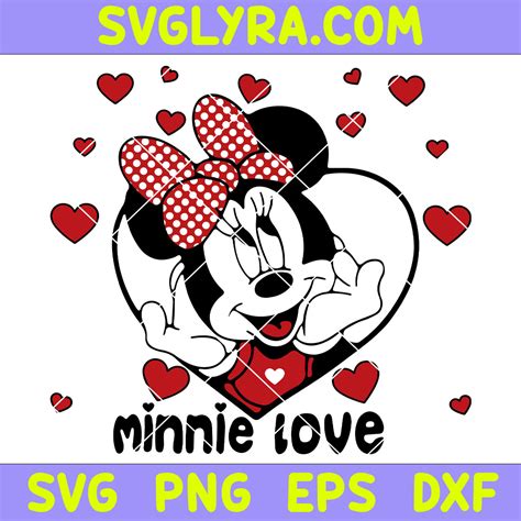 Minnie Love Svg Minnie Mouse Valentines Svg Minnie Mouse Clubhouse