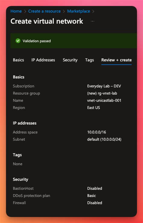 [azure To] 11 Configurar Virtual Network Vnet [portal] Unicast Cloud