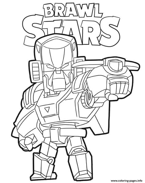 Mecha Bo Brawl Stars Game Coloring Page Printable