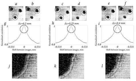 Normalized Cross Correlation Sections G H I Between 2 Slices A