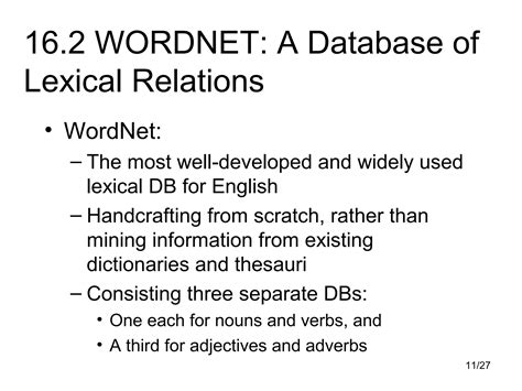 Wordnet A Database Of Lexical Relations Ppt