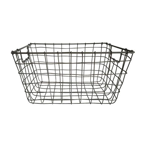 Rectangular Metal Storage Basket Large