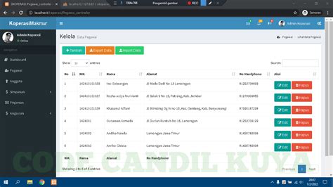 Aplikasi Koprasi Simpan Pinjam Berbasis Web Candil Code