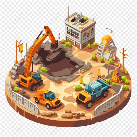건설 현장 벡터 만화 상표 클립 아트 Png 일러스트 무료 다운로드 Lovepik