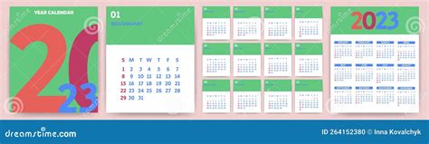 Calendar 2023 Monthly Calendar Template For 2023 The Week Starts On