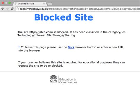 On The Dept Of Education And Blocking Sites The Process Needs To