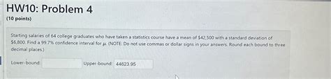 Solved Hw10 Problem 410 ﻿pointsstarting Salaries Of 64
