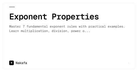 Exponent Properties Exponents And Logarithms Mathematics Grade 10 High School