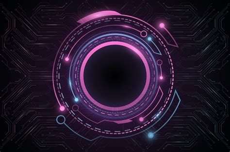 세계 이진 회로 기판 미래 기술 블루 Hud 사이버 보안 개념 배경 프리미엄 벡터