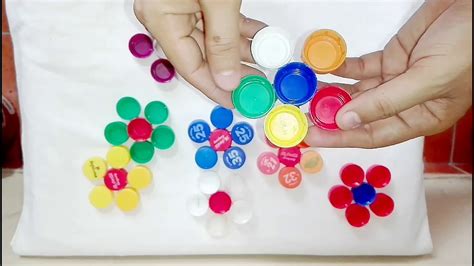 Flores Con Tapas De Botellas Reciclaje Youtube