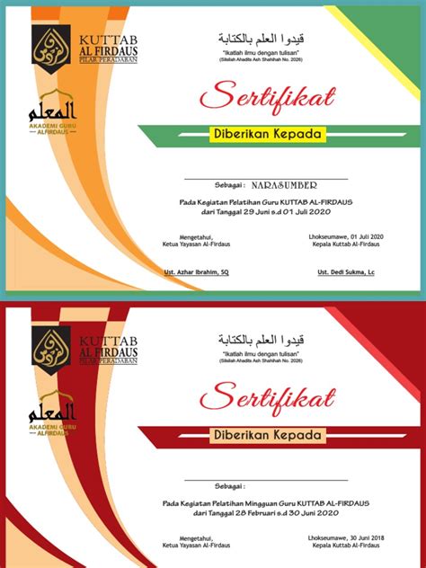 Sertif Kuttab Pelatihan Guru Pdf Pdf