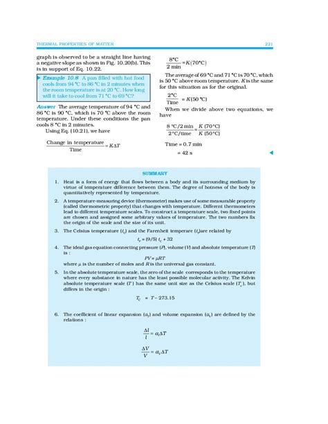 Ncert Book Class 11 Physics Chapter 10 Thermal Properties Of Matter