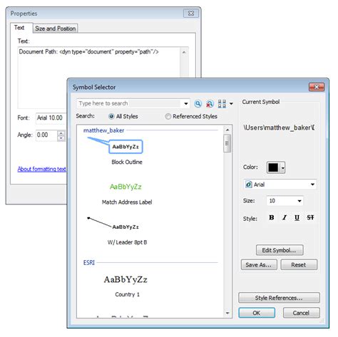 Arcgis Desktop Inserting Dynamic Text Way To Set Text Format And