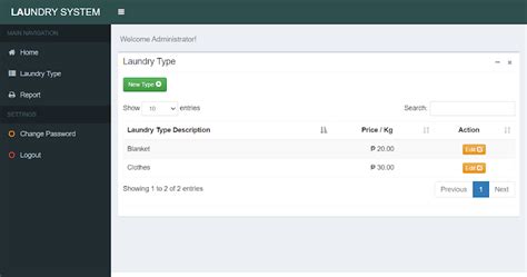Free Source Code In Php Mysql Laundry Management System PHP