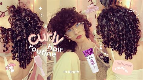 My In Depth Curly Hair Routine For 3a 3b Curls Wash Diffuse Chitchat Youtube