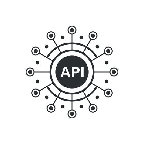 Api Icon In Flat Style Software Integration Vector Illustration On Isolated Background