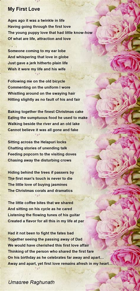 Happy Birthday To My First Love Poem