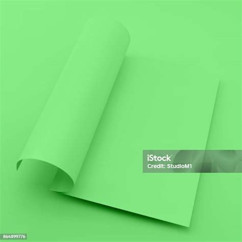 교재 책자 또는 노트북 이랑입니다 디자인 레이아웃에 대 한 빈 페이지 템플릿입니다 3 차원 벡터 그림입니다 A4 사업 공입니다 3차원 형태에 대한 스톡 벡터 아트 및 기타