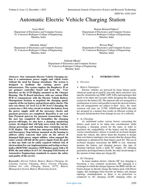 automatic electric vehicle charging station pdf electric vehicle