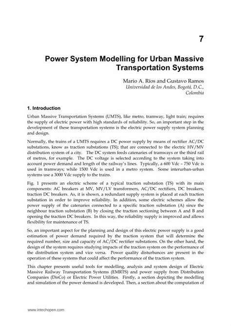 pdf power system modelling for urban massive transportation systems dokumen tips